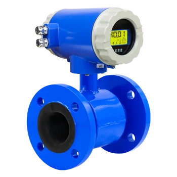 Hard Rubber Liner Electromagnetic Flow Meter Integral Display ...
