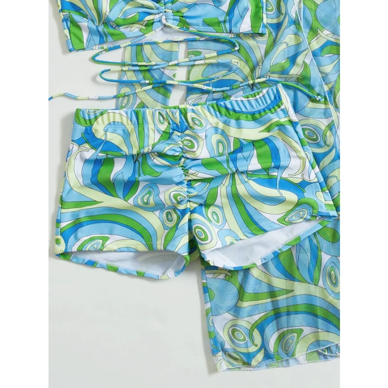 Shop Our High Quality Three-Piece Bathing Suit with Floral Print