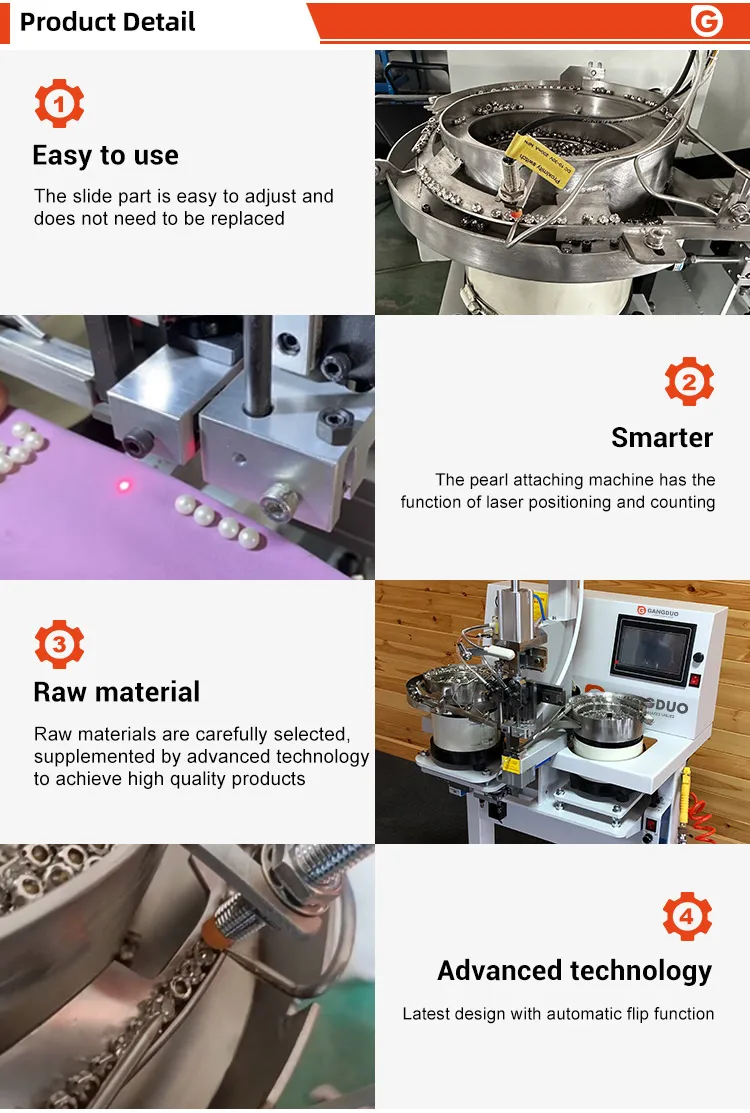 Top Level Gondor Garment Decoration Embroidery And Beads Punching Double Head Automatic Setting ...