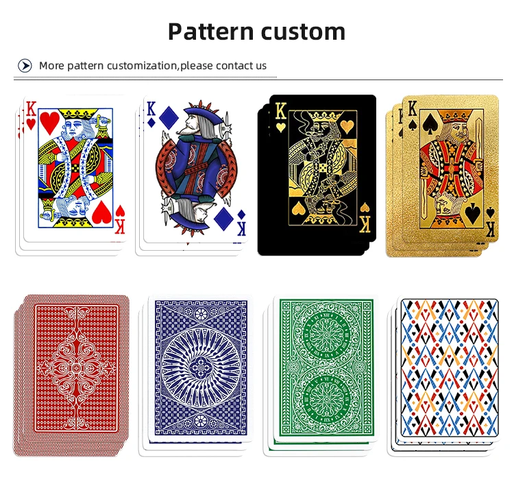 Custom Printing High Quality Black Poker Gold/silver Edge Playing Cards ...