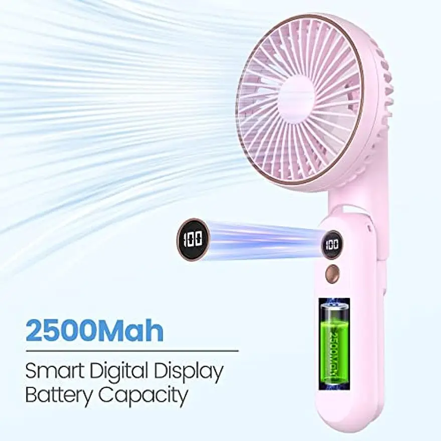 Wholesale Fan Portable Handheld Small Digital Display Usb Charging ...