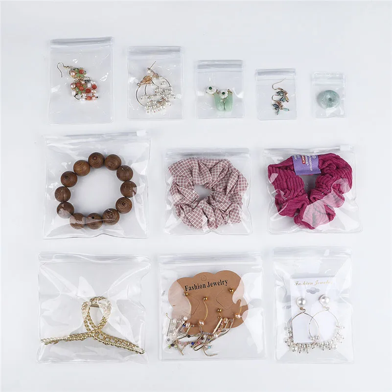 Custom Small Mini Size Clear Transparent Pvc Plastic Zipper Bag For ...