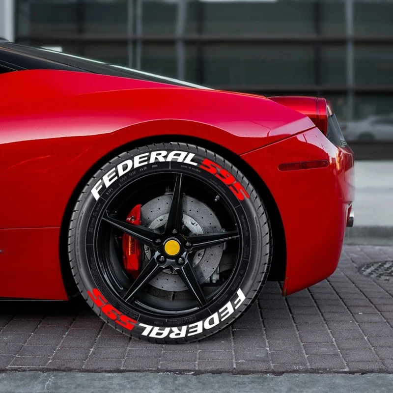 Custom Rubber Tire Lettering Decals - Waterproof & Durable