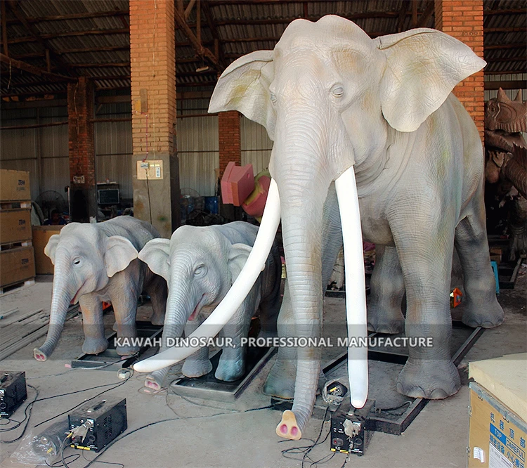 Custom Elephant Model Life Size Animatronic Animal Elephant Animals ...