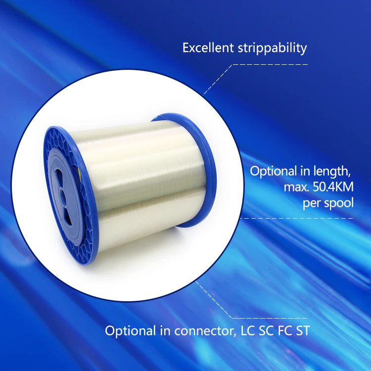 Optic Fiber G.657A2 250um - 50km Coiled Fiber Optics