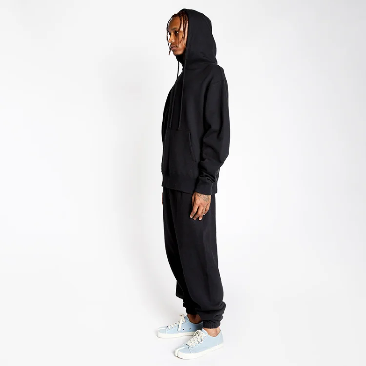 Custom Unisex Heavyweight Black Full Zip Up Hoodie Sweatshirt - Buy ...