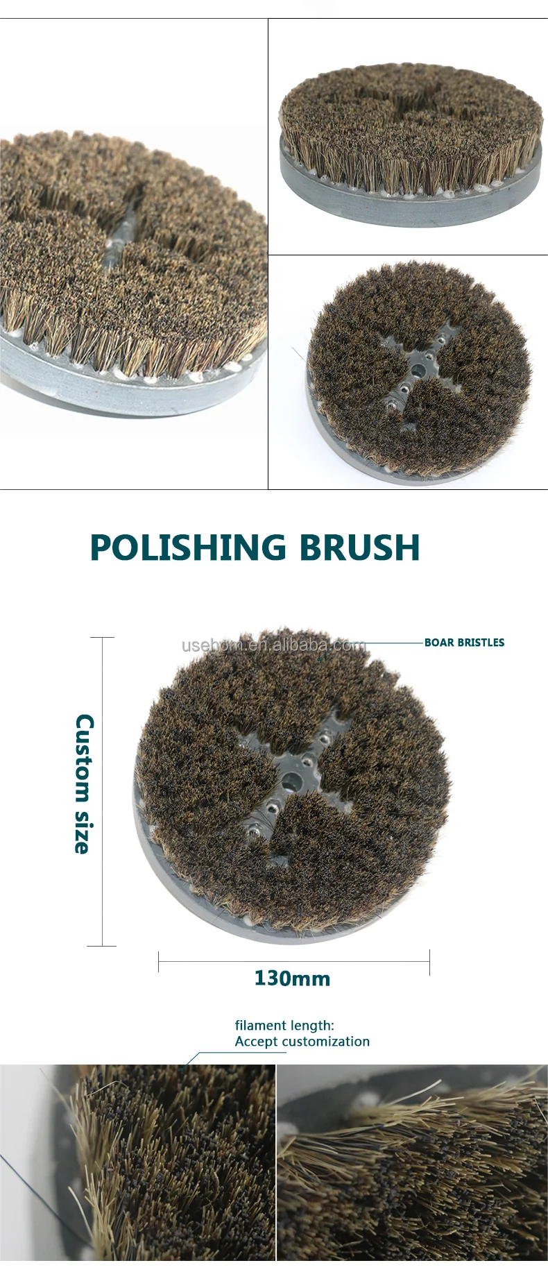 Usehom Round Compound Abrasive Brush For Bush-hammered Stone Flamed ...