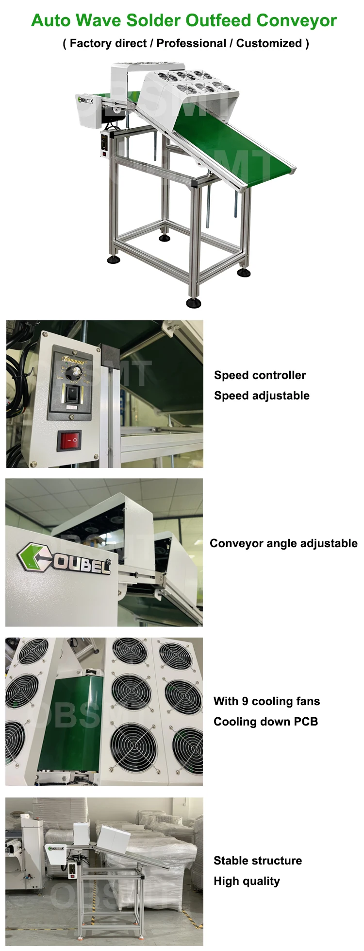 Wave Soldering Pcb Conveyor Wave Solder Infeed/outfeed Pcb Conveyor ...