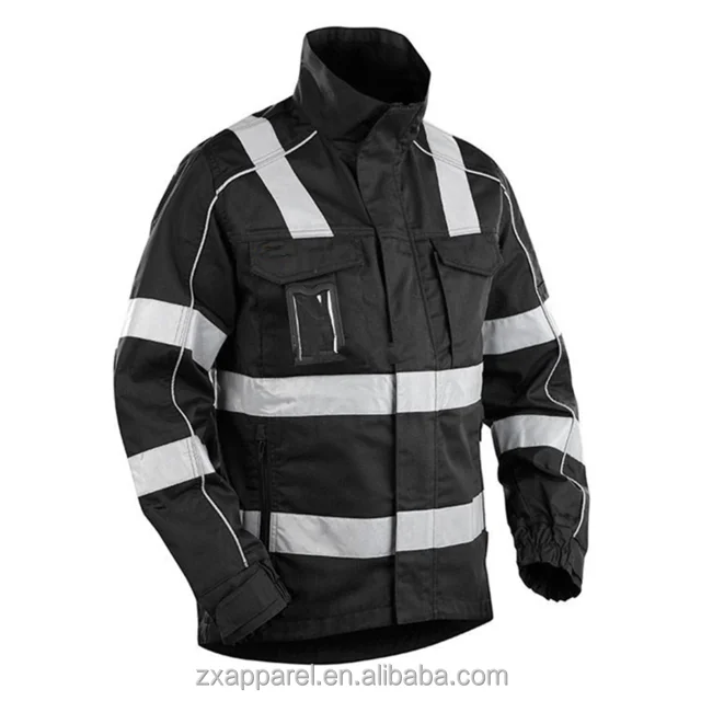 Custom Women Men's Reflective Jacket Hi Vis Waterproof Windproof Jacket ...