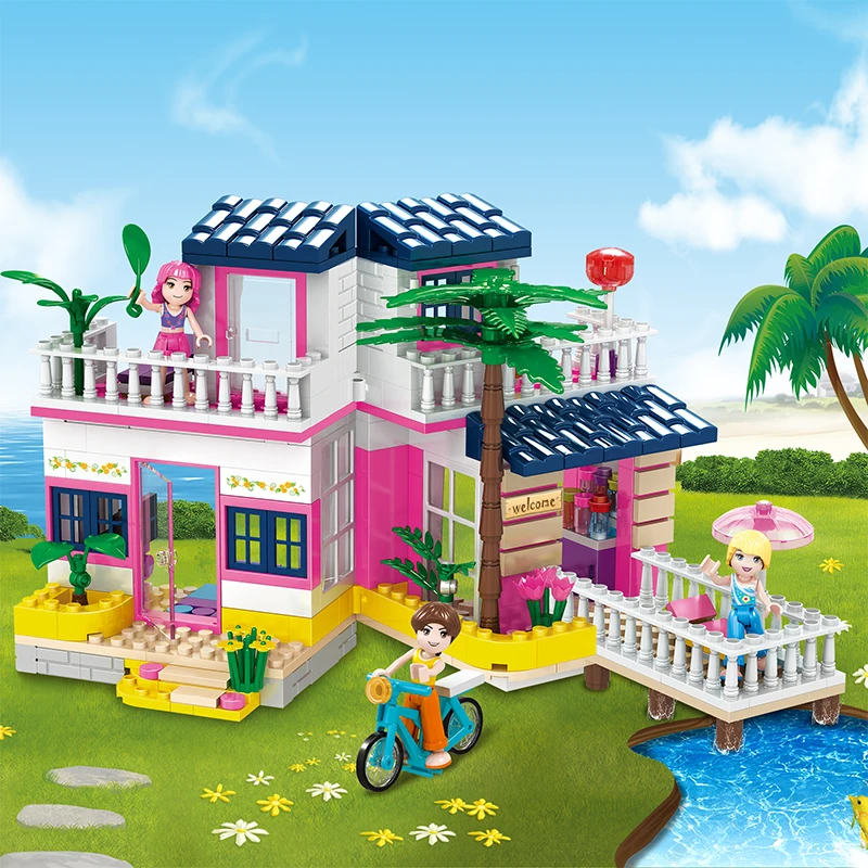 Cogo Educational Abs Plastic House Building Blocks Set Creative ...