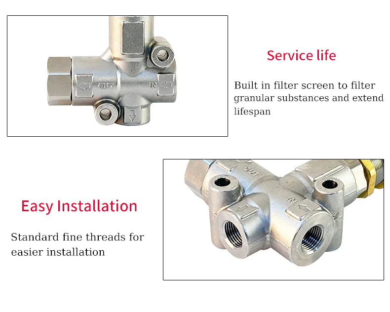 High Pressure Water Pump Unloader Bypass Regulating Valve Flow 60L/min ...