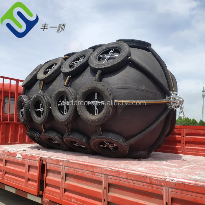 Inflatable Rubber Boat Dock Pneumatic Fenders With Tyre And Hot Dip ...
