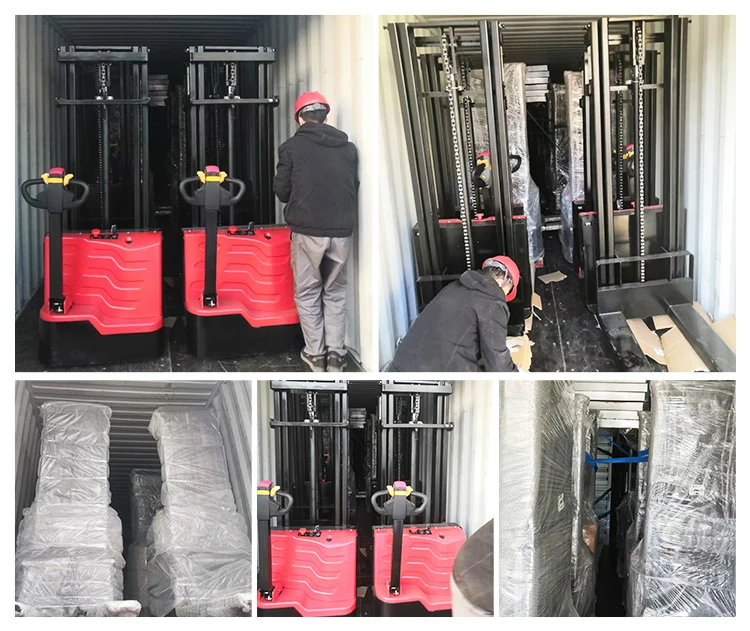 Walkie Forklift Full Electric Pallet Stacker Forklift Load Capacity 1.5 ...