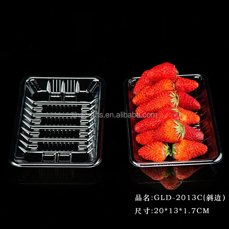 Disposable Plastic Vegetable Trays Transparent Pet Vegetable Fruit ...