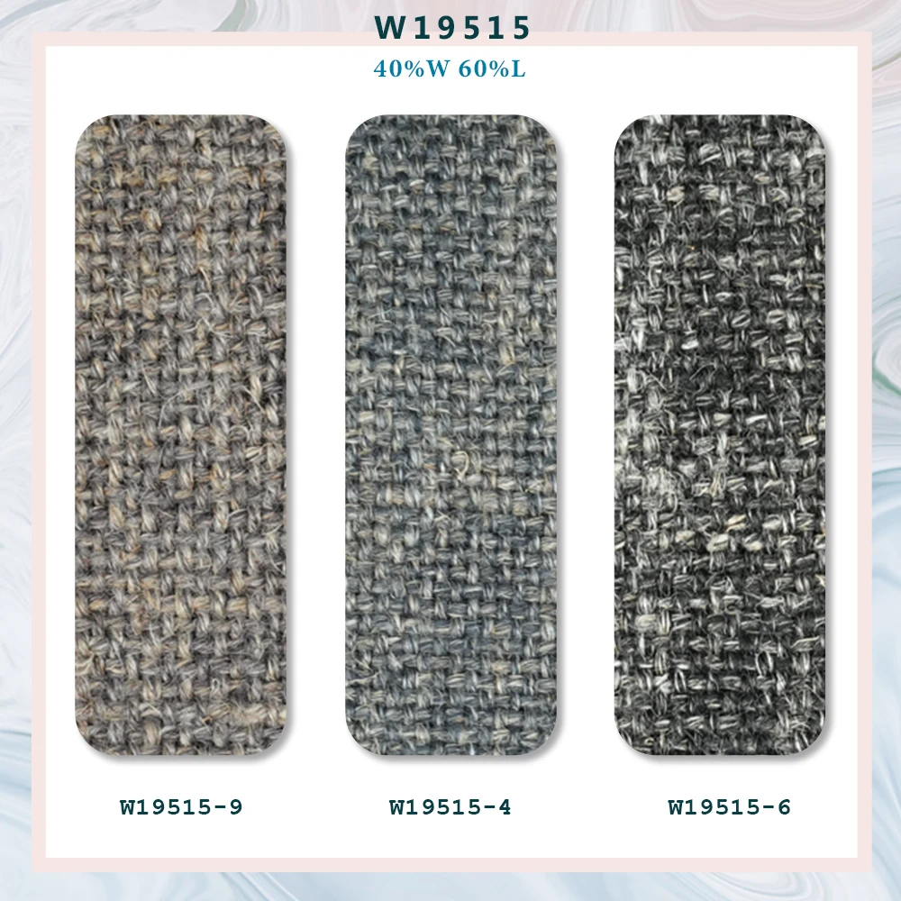 Colorful Wool Linen Blended Wool Sofa Fabric 40%w 60%linen For ...