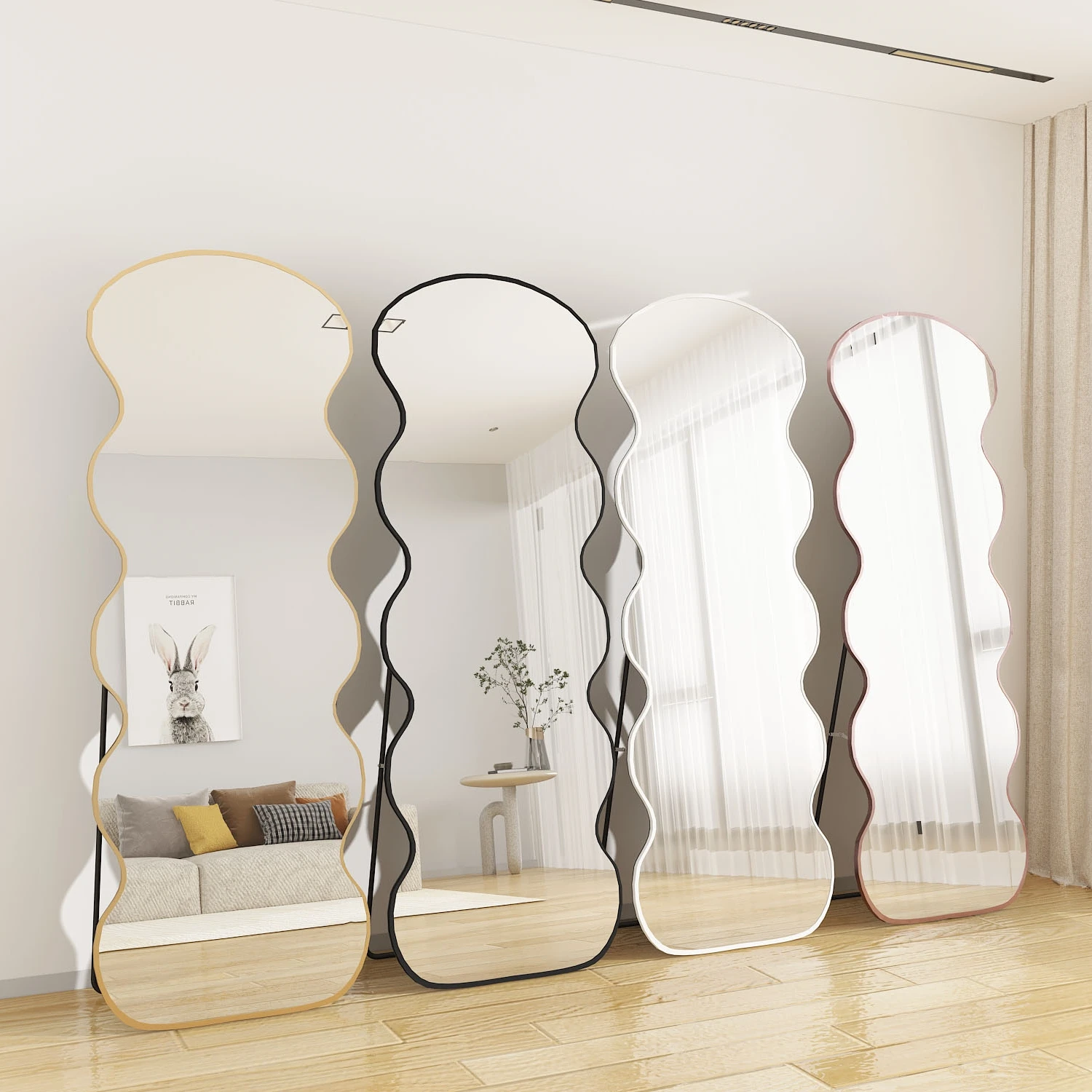 Wholesale Hollywood Large Frameless Unbreakable Irregular Full Length ...