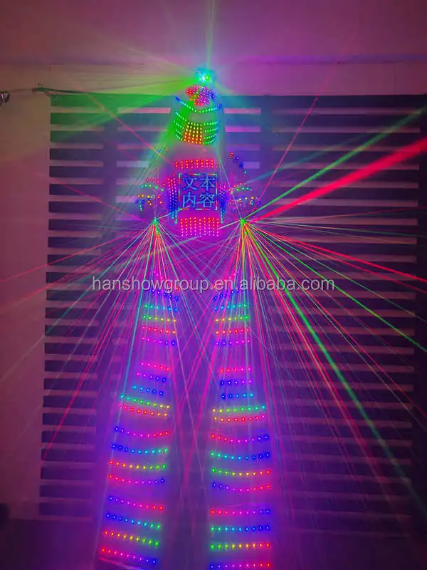 Nightclub Bar Stage Led Led Stilts Out Wine Dress Dance Performance ...
