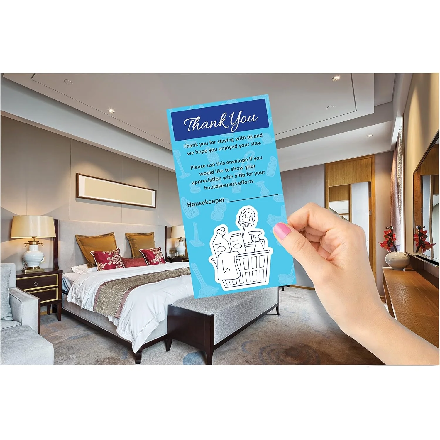 Housekeeping Motel Hotel Tip Envelopes , Printed in Full Color on the ...