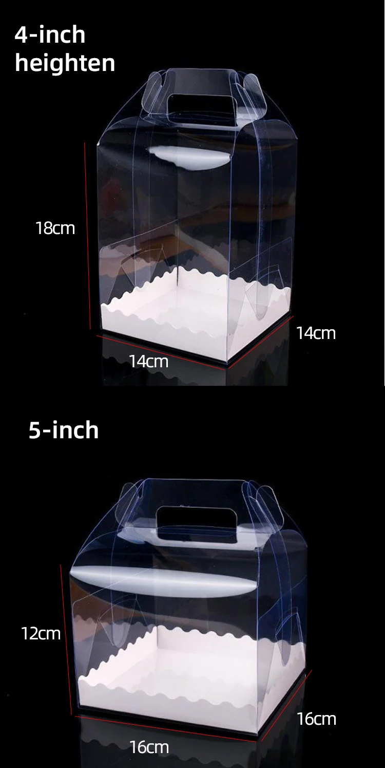 Mini Cake Transparent Square Boxes - Perfect for Takeaway