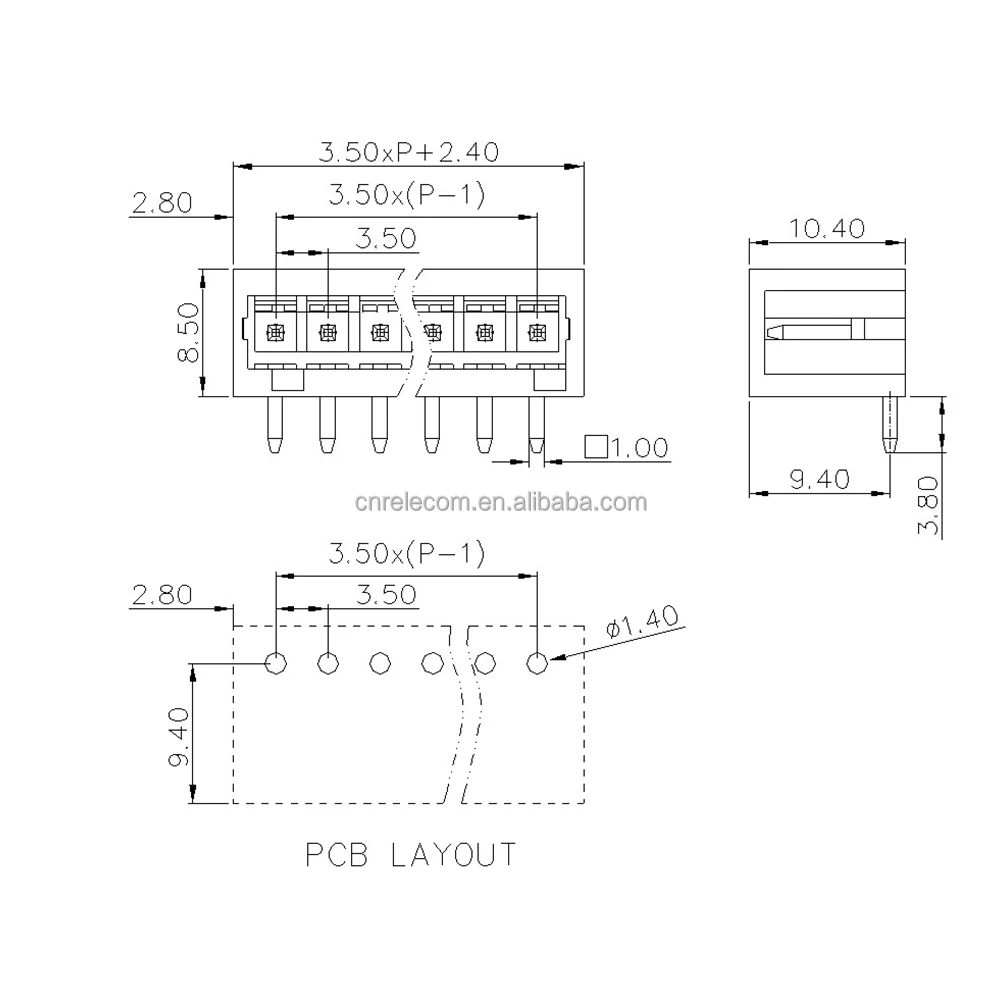 90 Degree MCS Terminal Blocks 3.5mm Connector 734-137 Connector Anti ...