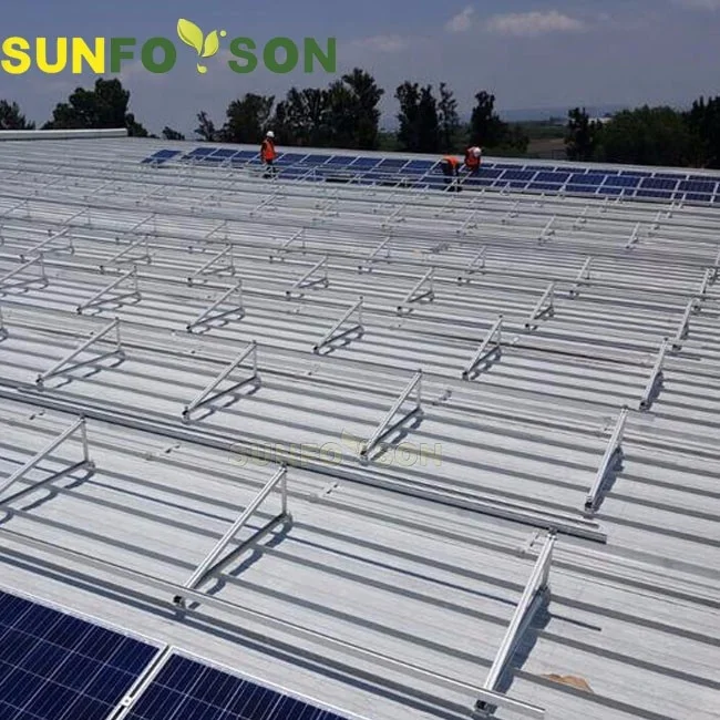 Flat Roof Fixed Angle Solar Triangle Kit PV Rooftop Support Structure ...