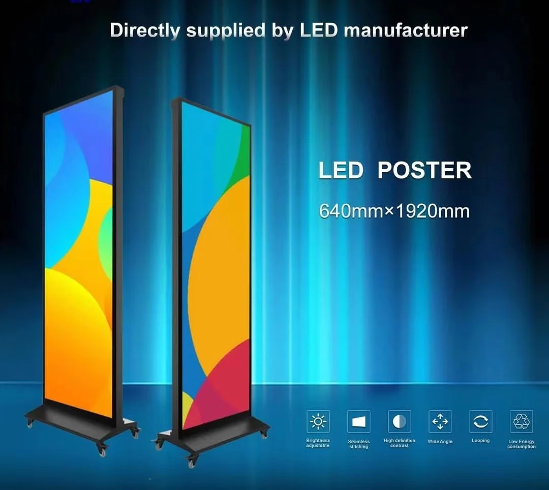 High Refresh 4g Wifi Control Poster Led Display Screen Indoor Led ...