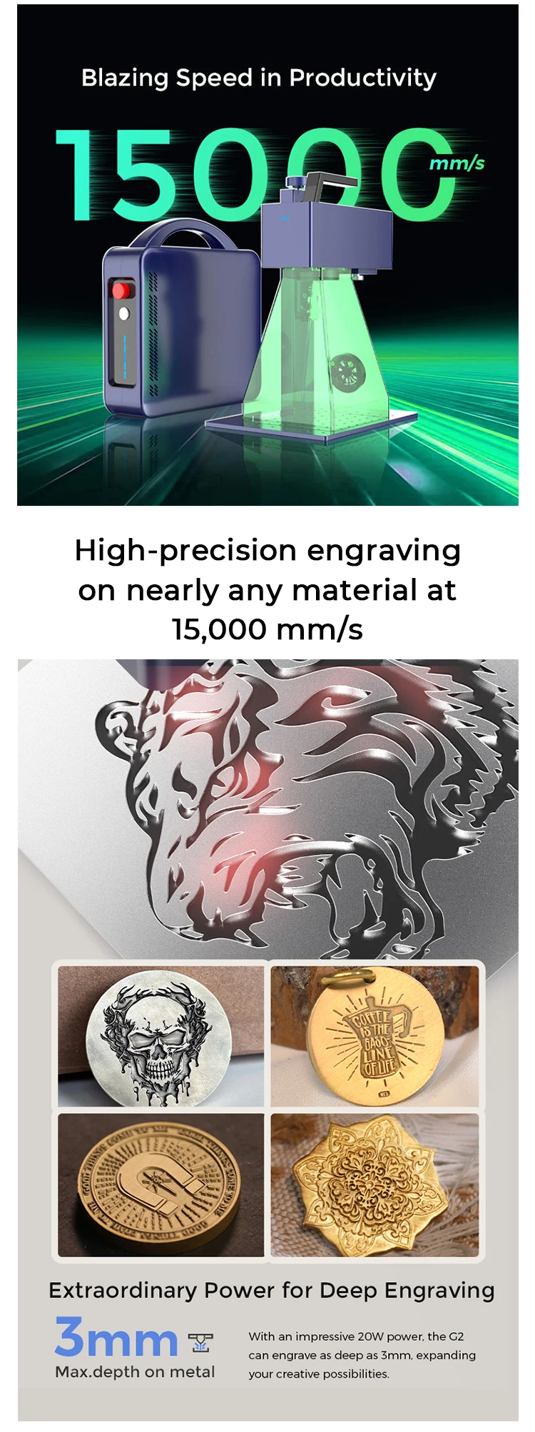 G2 Pro MINI Laser Engraver - Fast, Portable, and Precise