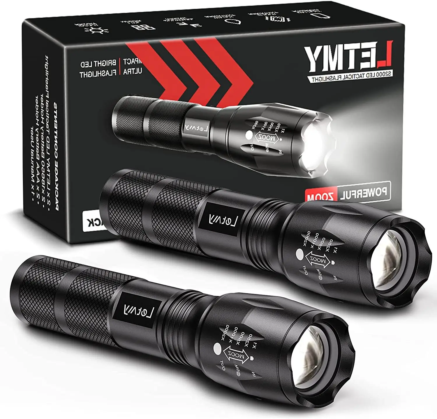 Zoom nitecore led flashlight zoomable flashlight for hunting camping ...