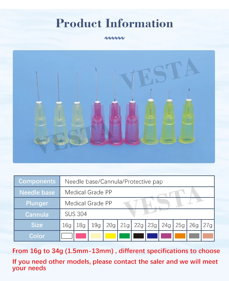 16g 18g 19g 20g 21g 22g 23g 24g 25g 26g 27g Disposable Hypodermic Needle For Syringe - Buy ...
