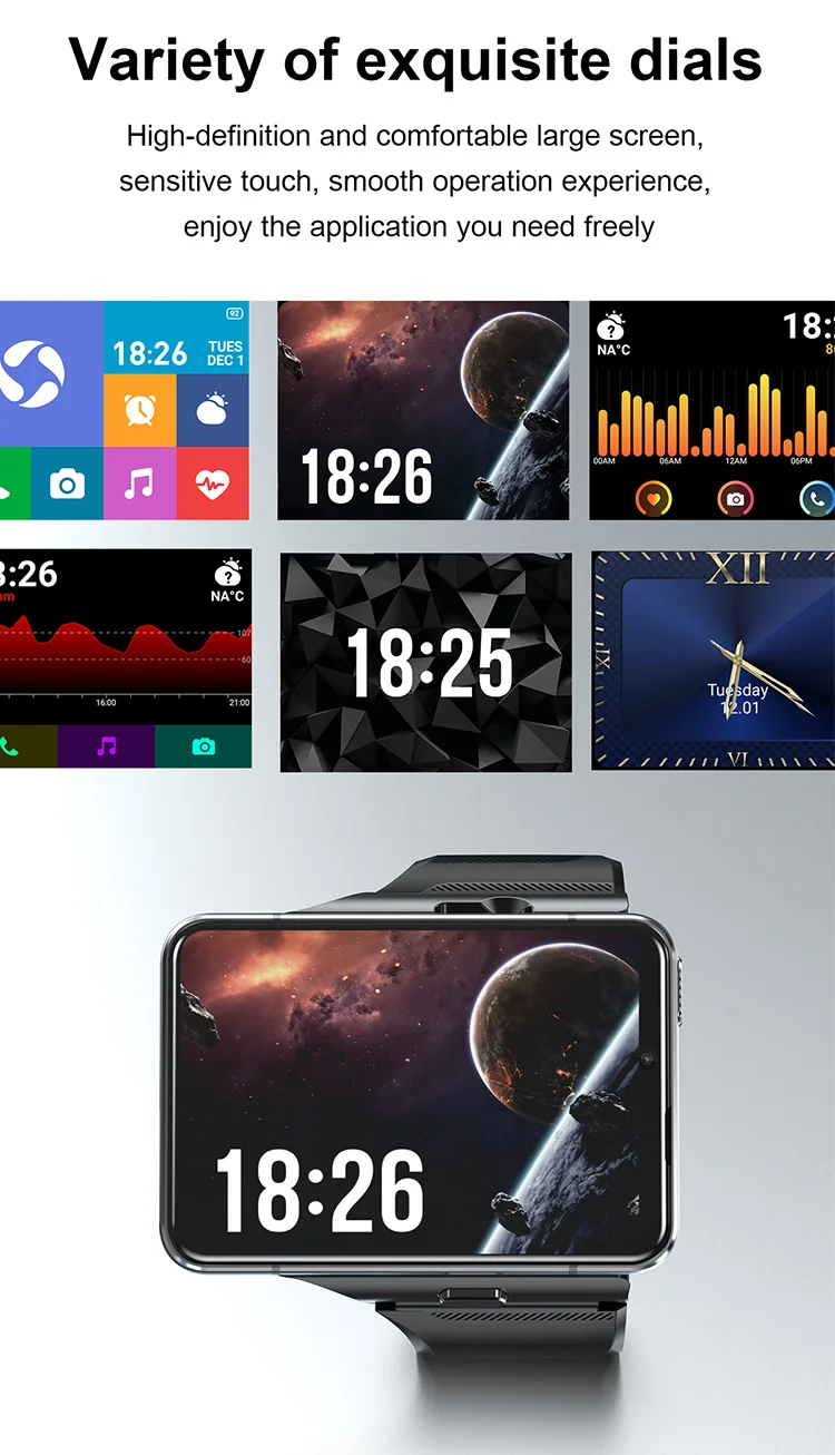 DM101 Smart Watch - 4GB RAM, 64GB ROM, 5MP Camera, 4G