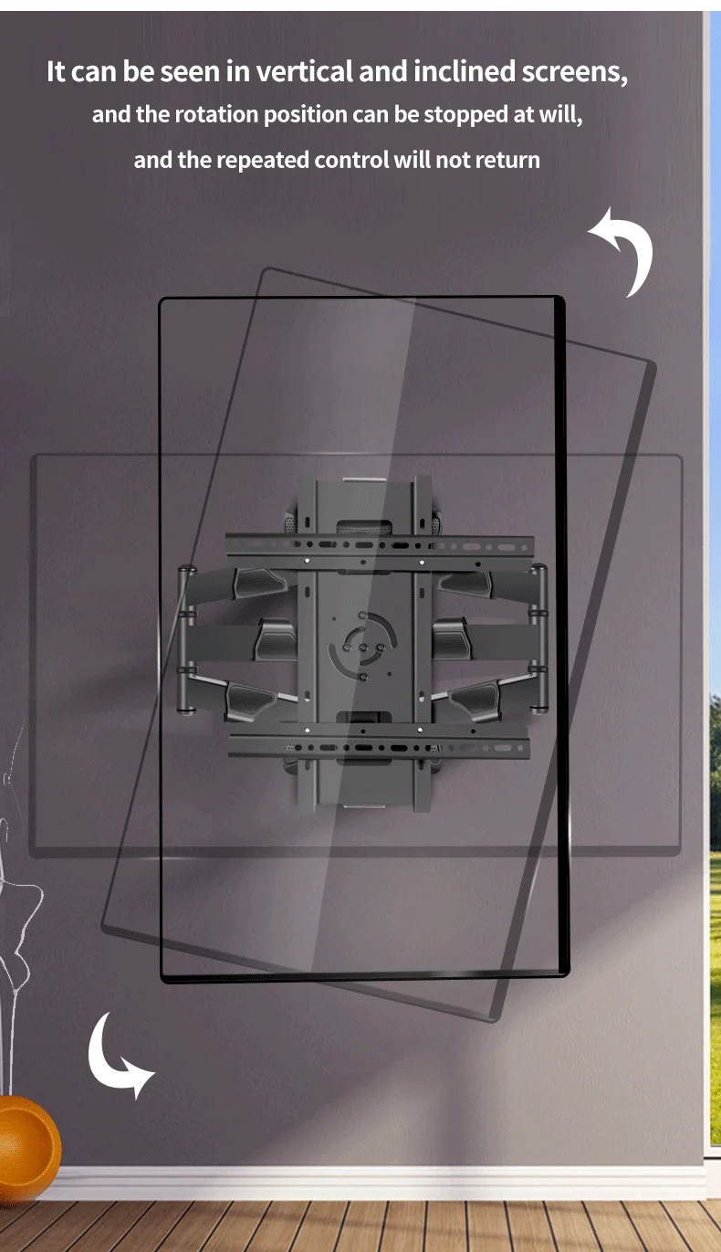 Full Motion 90 Degree Rotating Tv Wall Mount Flat And Tilt Tv Stand 37 ...