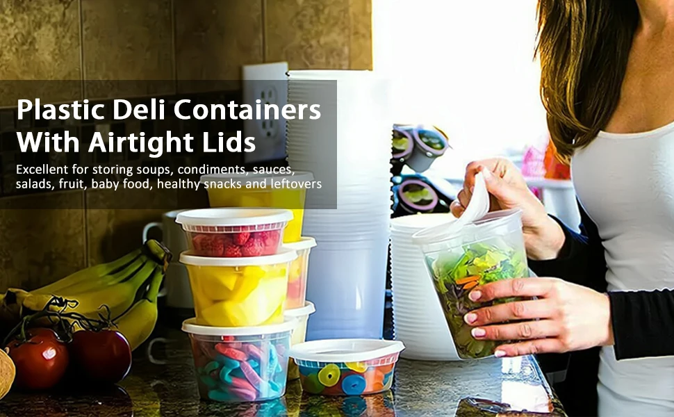 Transparent Plastic Disposable Takeout Storage Containers And Microwave ...