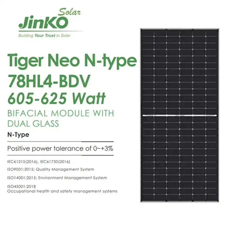 Jinko Tiger Neo N-Type JKM620N-78HL4-BDV 620W Solar Panel
