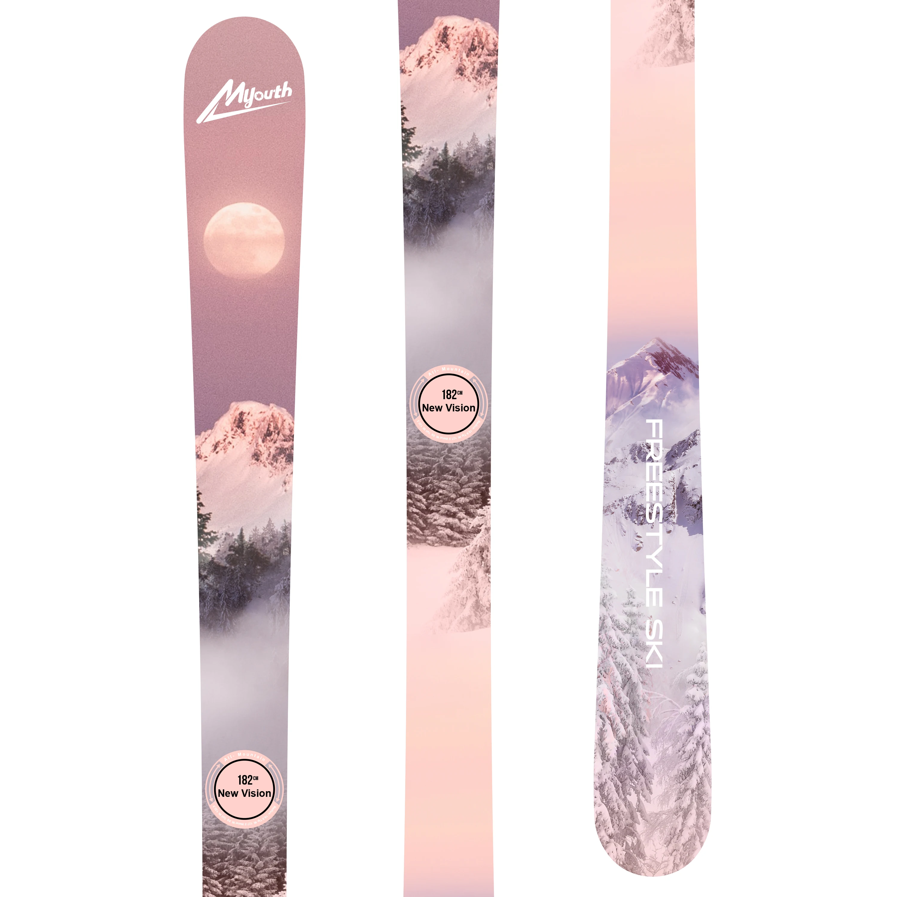 Ski Customized All Mountain Skiing Board Adults Kids Beginner Ski And ...
