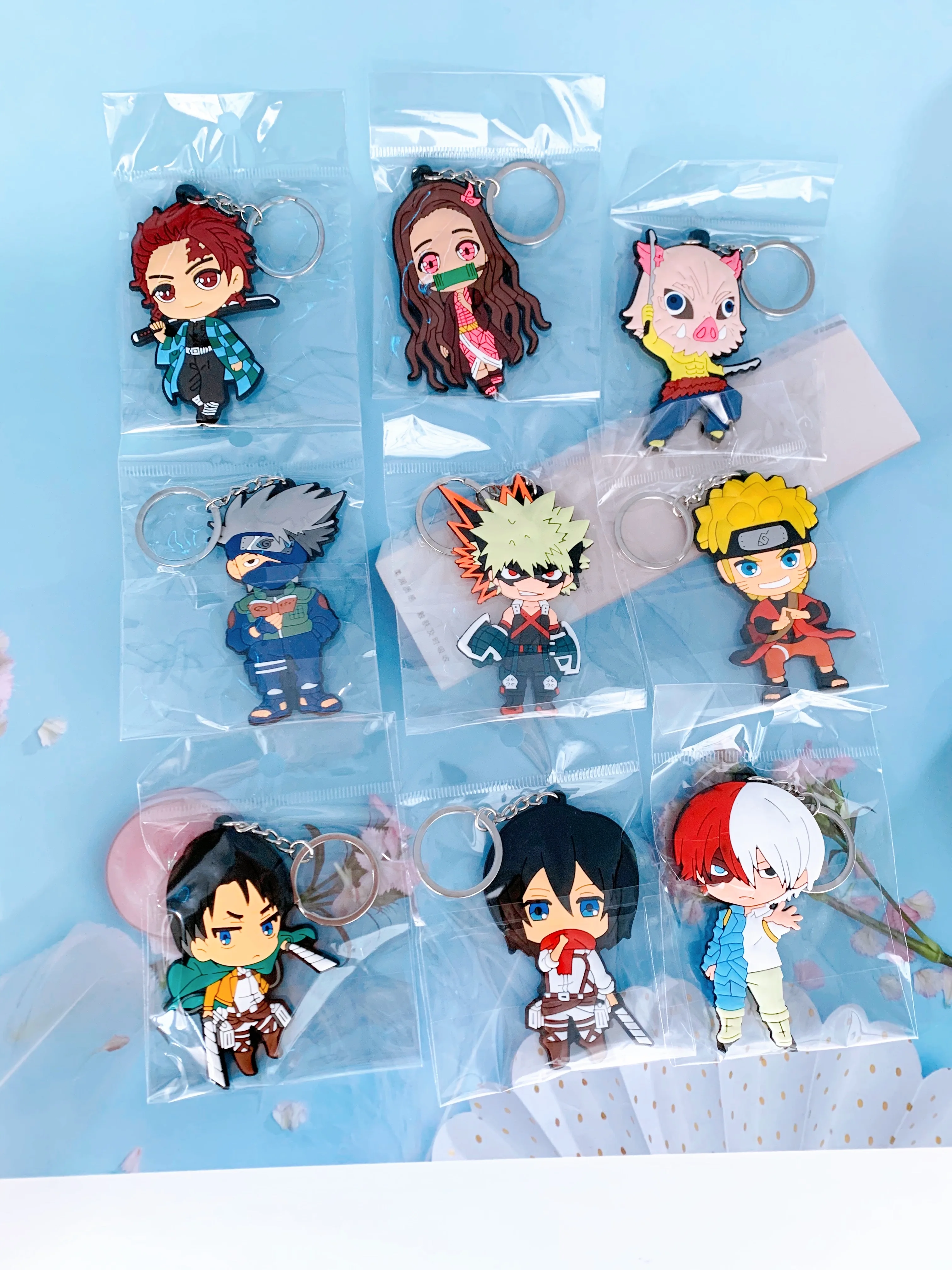 Factory Stock Cartoon Anime 3d Soft Pvc Keychain Dragon-ball Characters ...