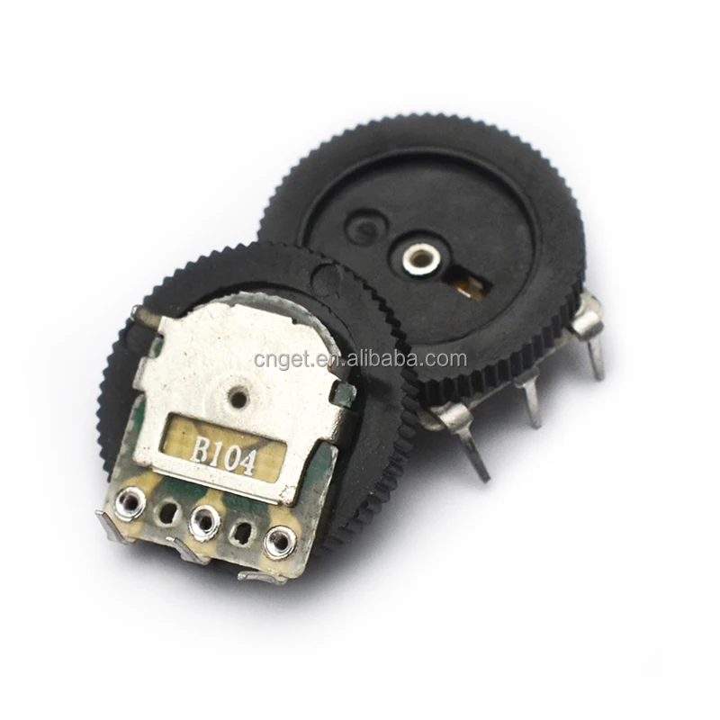 B104 Potentiometer - 100K Ohm Dial Wheel for Audio Control
