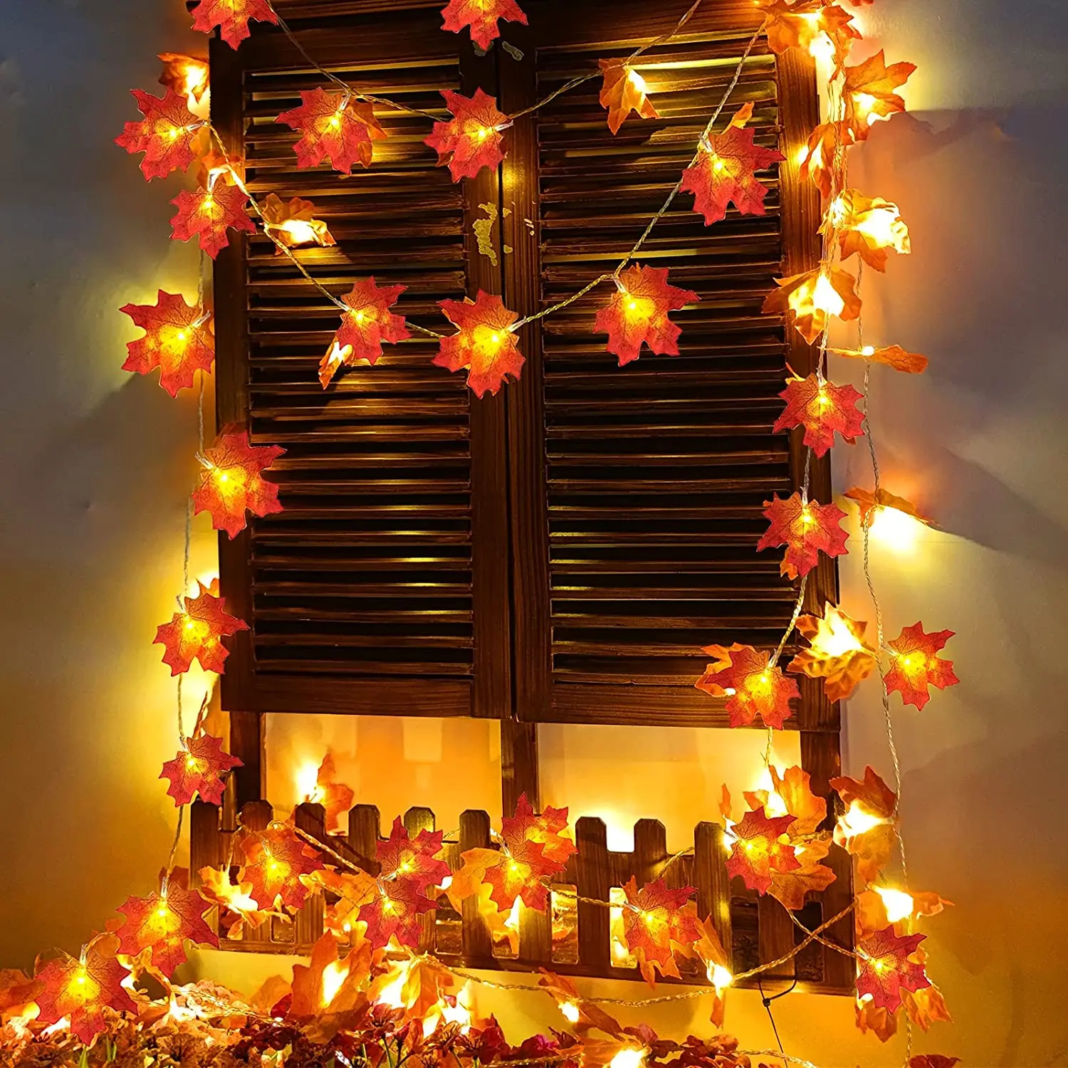 Maple Leaf Fairy Lights Led Garland Christmas 【55%OFF!】