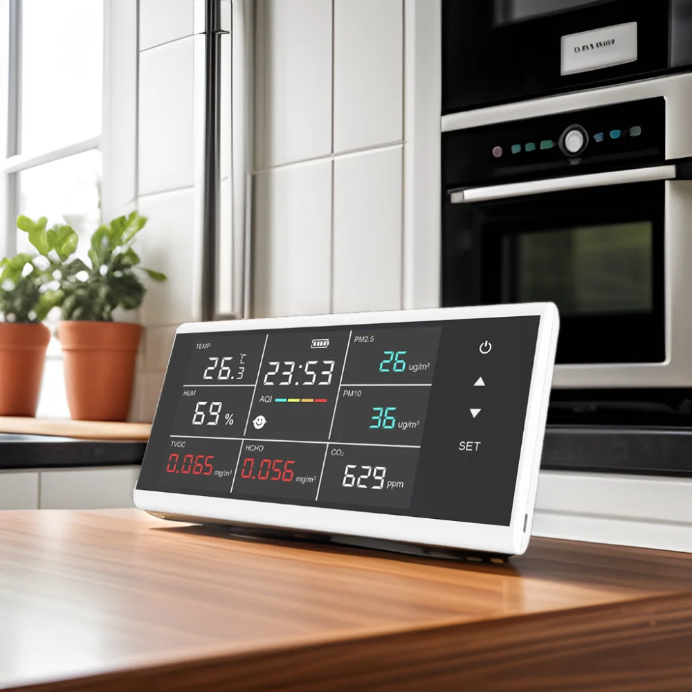 Indoor Air Quality Gas Analyzer Measures Pm2.5 Concentration Co2 Hcho ...