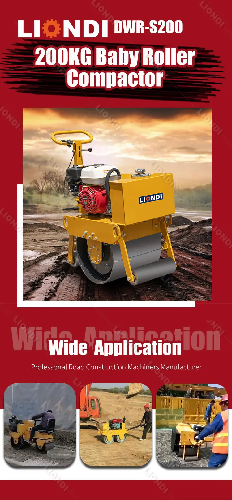 Auto Clutch Micro Roller Lawn Compactor - Buy Hydraulic Vibration ...