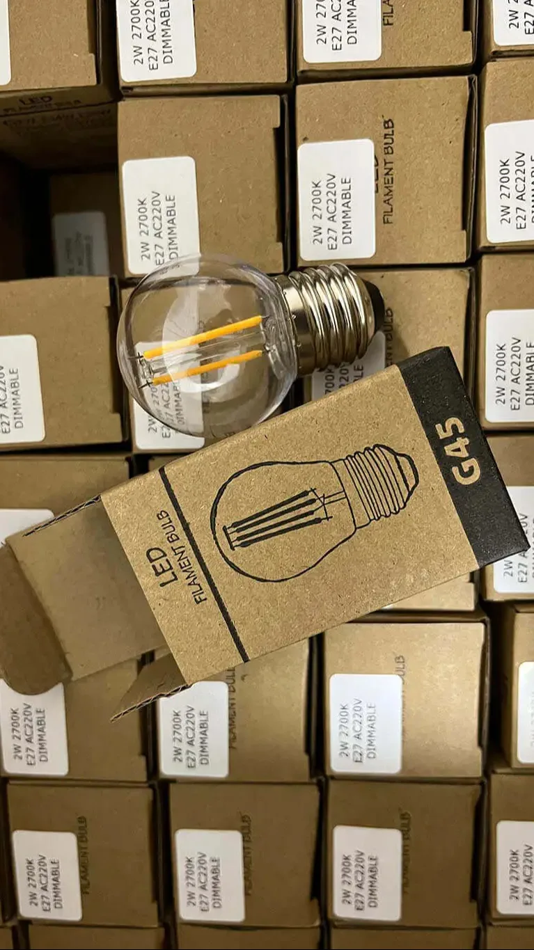 G45 Pc Covers Filament Lamp E27 Led Bulb Plastic Housing - Buy Led Bulb ...