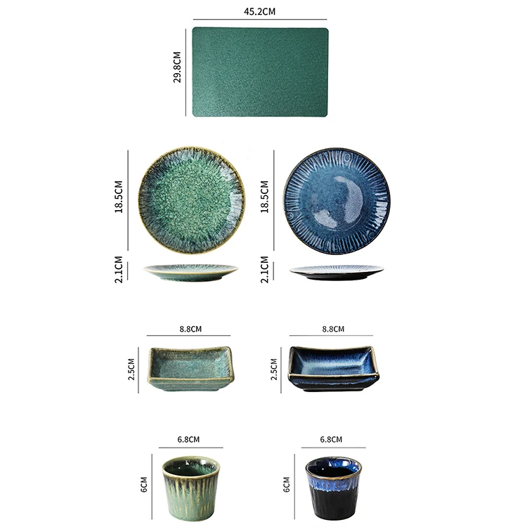 Stoneware Dinner Set Food Sample Ceramic Plates Household Dish Custom ...