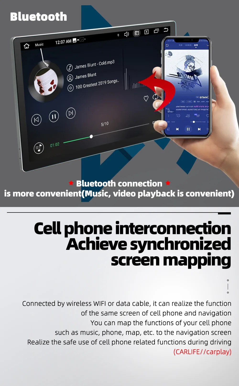 13.3 Inch Android 11 Car Stereo Multimedia Gps Intelligent Navigation ...