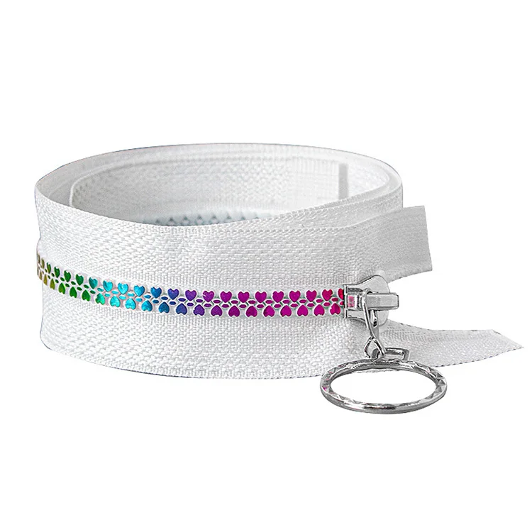 G&F 5# Resin Heart Shaped Teeth Zipper Open-end Ring Puller Colorful ...