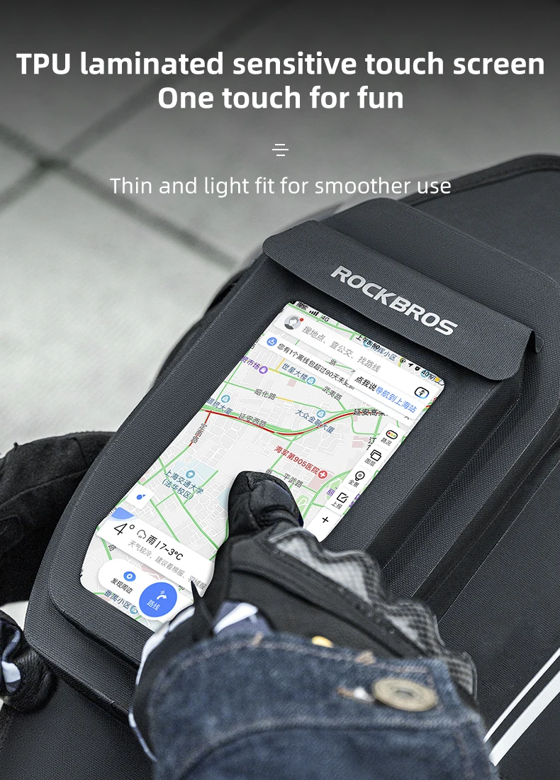 ROCKBROS-bolsa impermeable para motocicleta, bolsa de tanque de combustible para moto| Alibaba.com