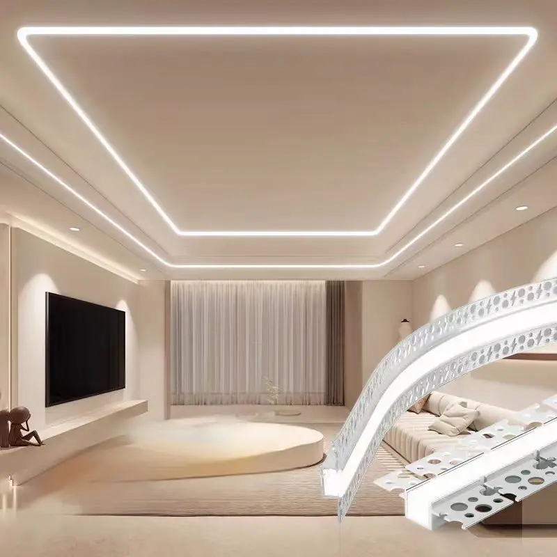 15mm 20mm Width Flexible LED Channel Track Drywall Profile