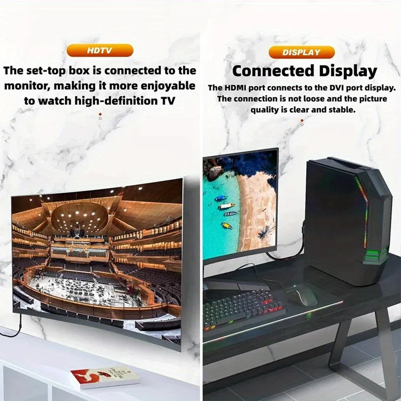 Custom Hdmi To Dvi And Dvi To Hdmi Support Computer Monitor Projector ...