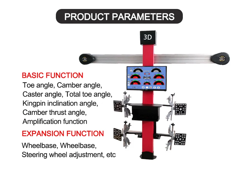 Four Wheel Alignment Machine Tire Aligner And 4 Post Car Lift With Ce ...