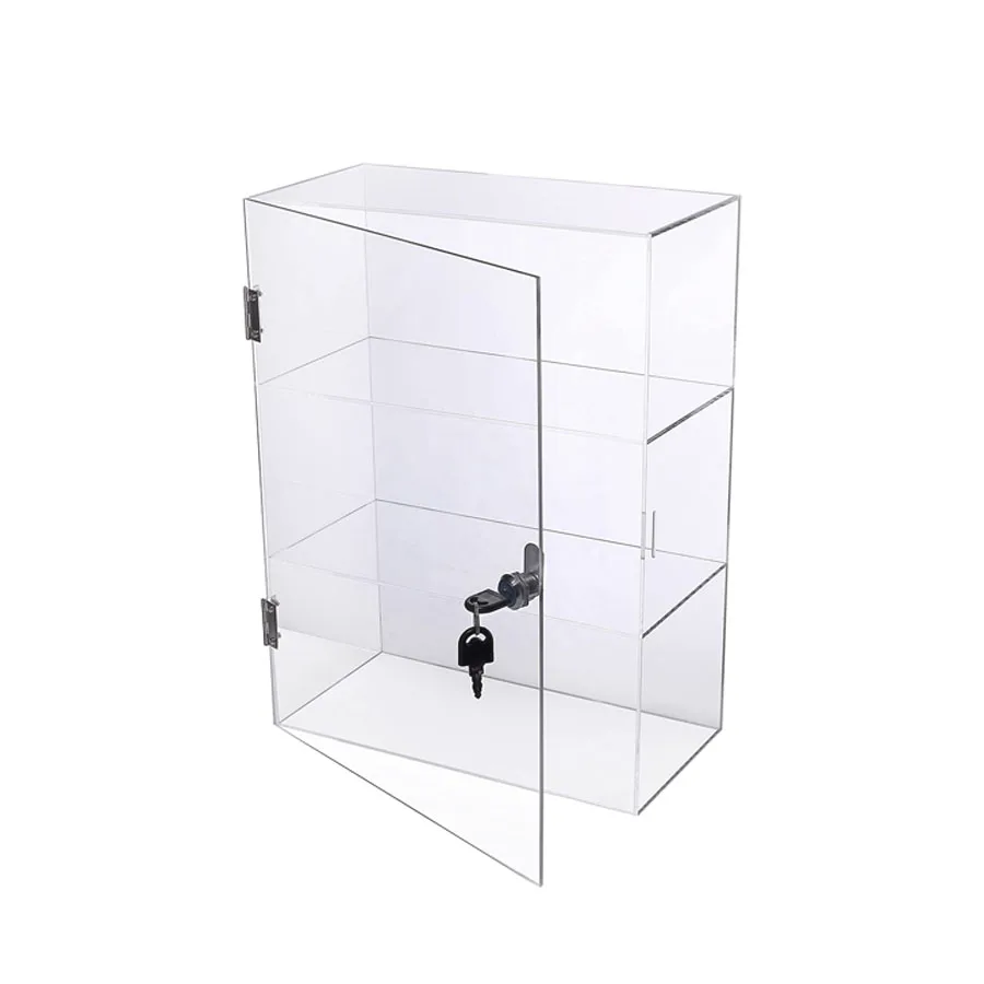 Custom Wall Mounting Acrylic Display Cabinet With Lock Acrylic Display ...