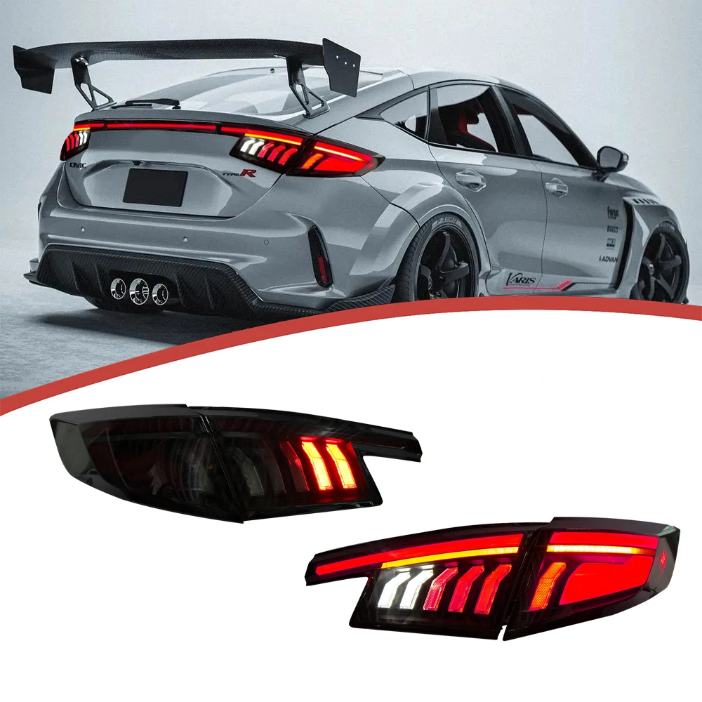 Dk Motion Led Tail Lights Assembly Type-r Fl1 Fl2 Fl4 Fl5 11th Gen ...