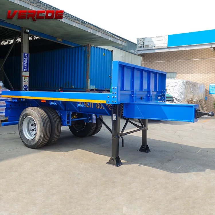 Vercoe Single Axle Flatbed Semi Trailer for Cargo Transport